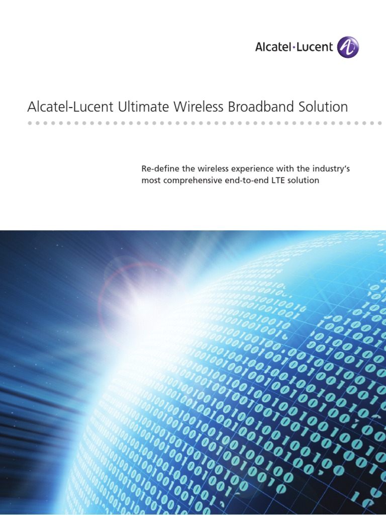 Alcatel-Lucent Ultimate Wireless Broadband Solution | PDF | Lte ...