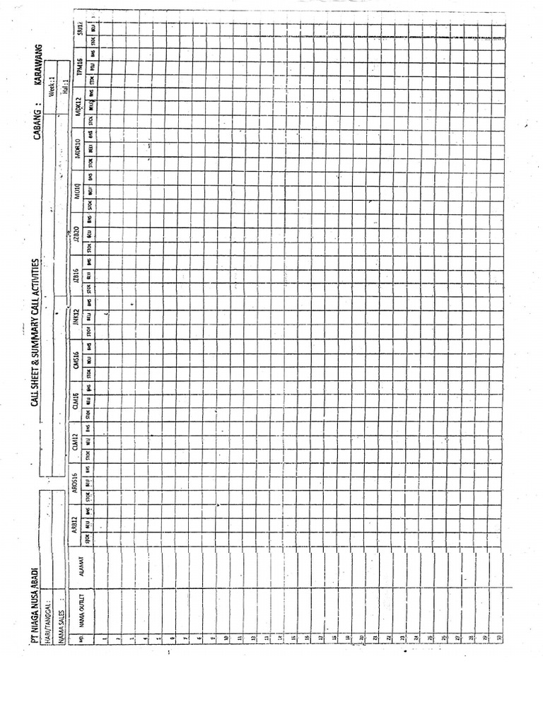 call sheet 2024 | PDF