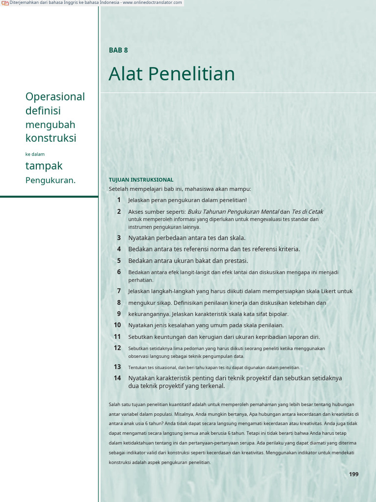 Translate Bab 8 buku Donald Ary | PDF