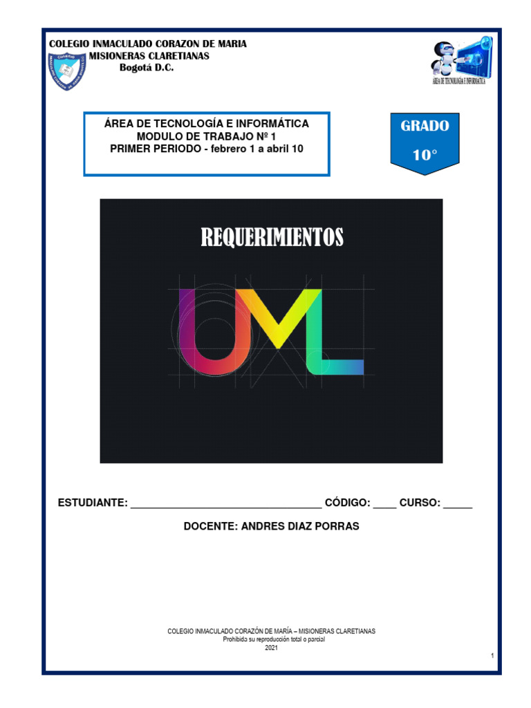 Requerimientos: Grado 10° | PDF | Lenguaje de modelado unificado | Ingeniería de software