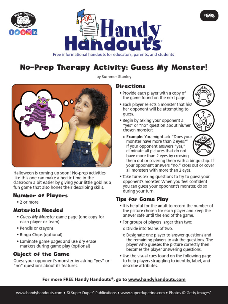 Guess My Monster | PDF
