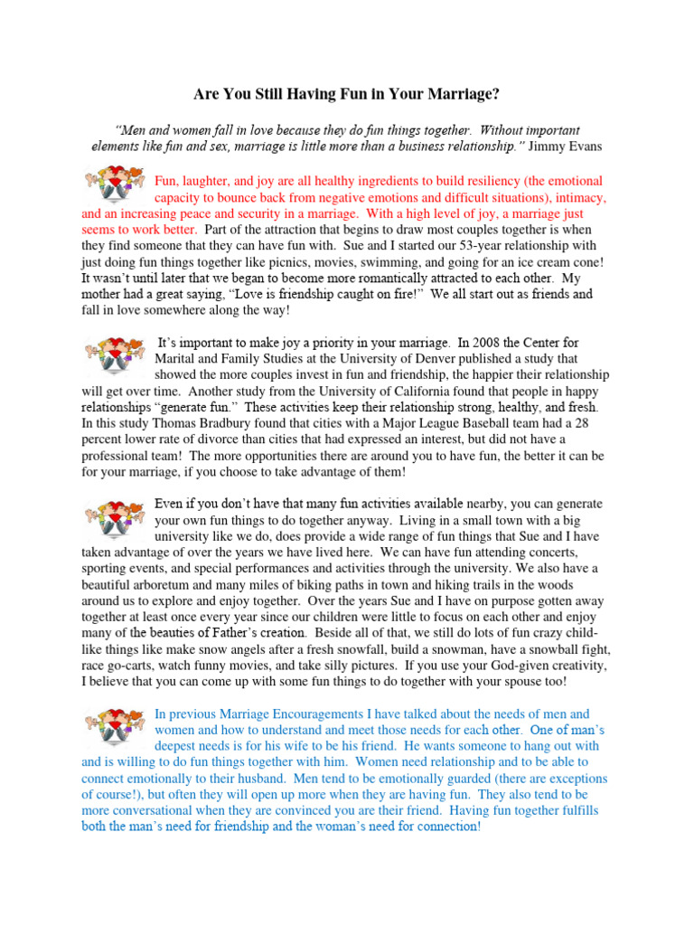 Reviving Fun in Your Marriage | PDF | Marriage | Intimate Relationships