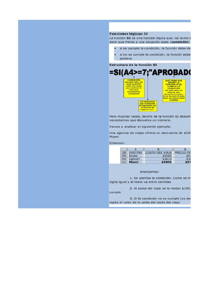 Ejercicios Funcion Si | PDF | Equipo de oficina