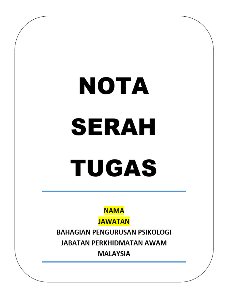 Nota Serah | PDF