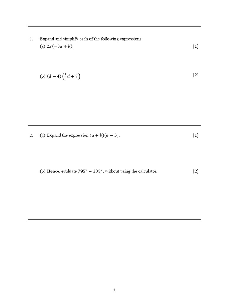 Practice For Test 1 | PDF | Mathematics