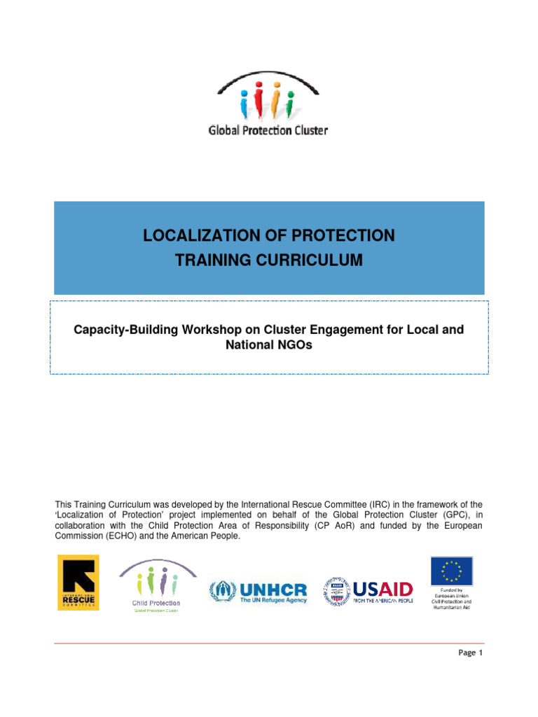20. Irc Localization of Protection Workshop Facilitator Guide | PDF ...