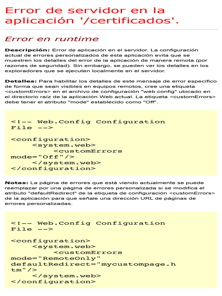 Error en Runtime | PDF