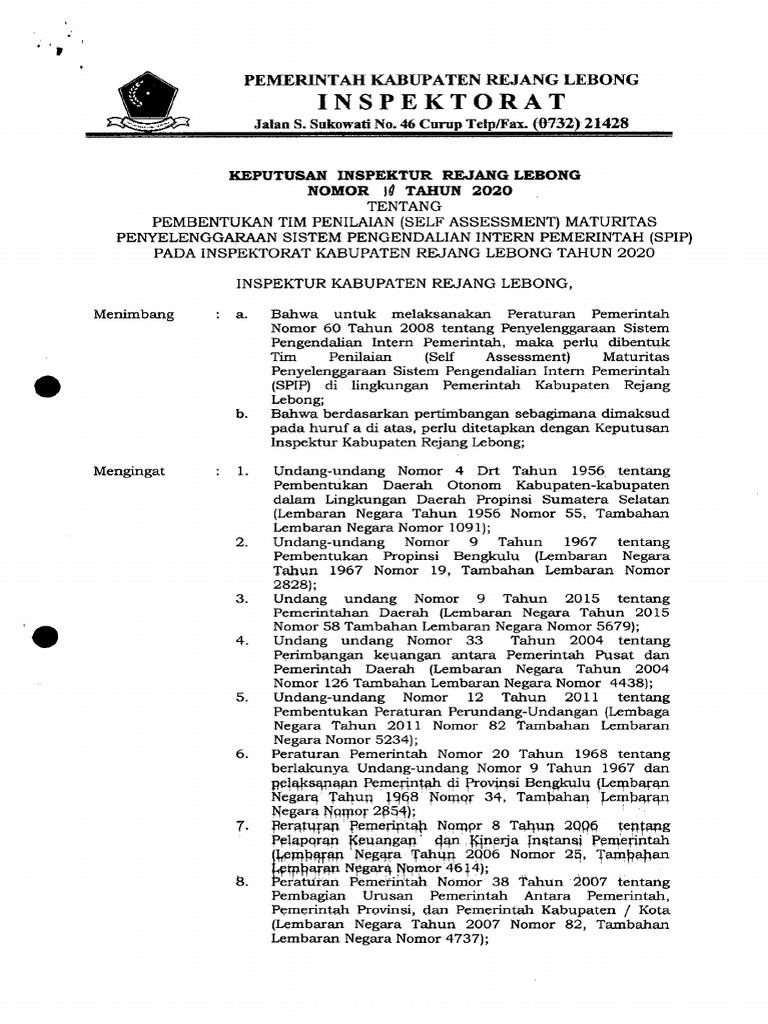 SK-TIM-PENILAIAN-MATURITAS-SPIP | PDF