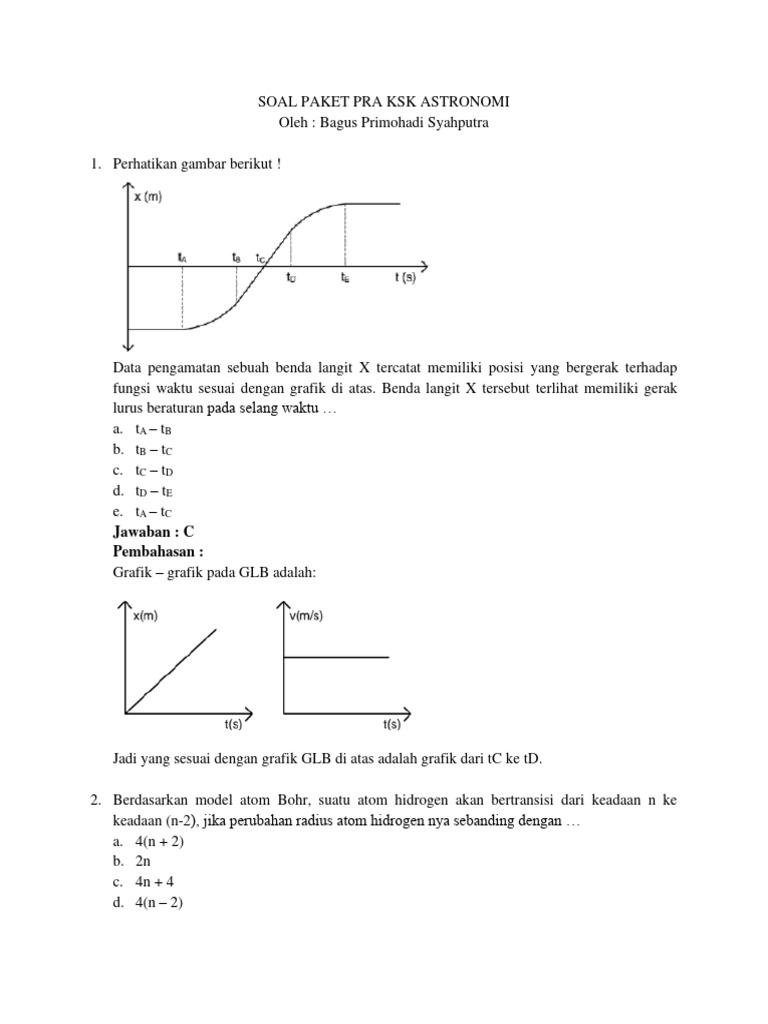 Ans - AS021 - Paket Soal Astro OSK | PDF
