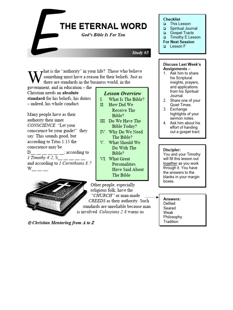 Eternal Word (Discipler) | PDF | Bible | Revelation