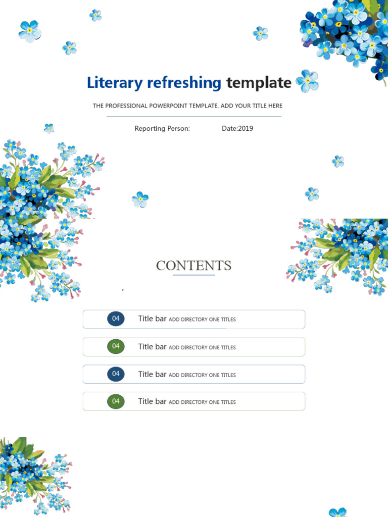 Blue-Flower-Background-PowerPoint-Template (3) | PDF | Window ...