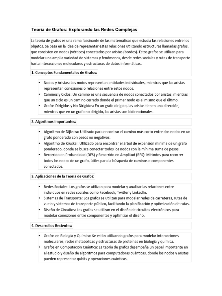 Tipos de Grafos y sus Aplicaciones | PDF | Teoría de grafos | Vértice ...
