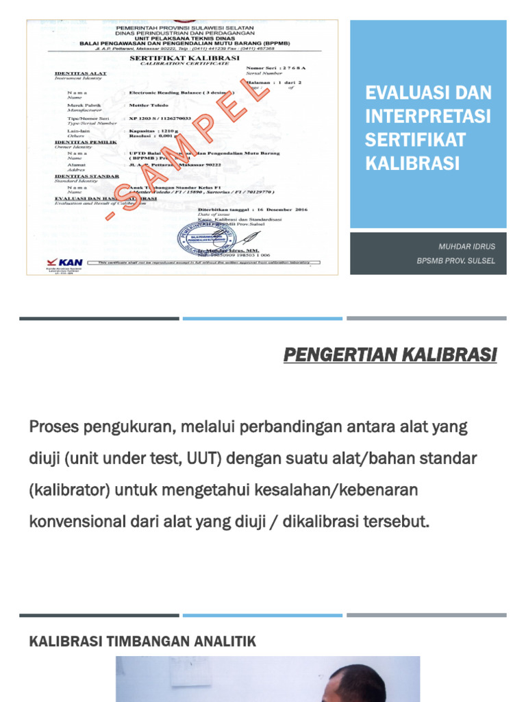 Evaluasi Dan Interpretasi Sertifikat Kalibrasi-130923 | PDF