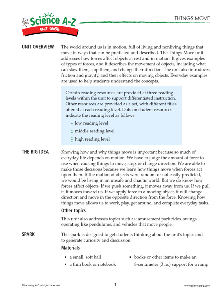 Understanding How Things Move | PDF | Force | Weight