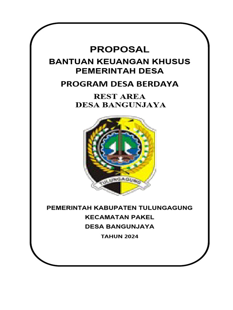 Proposal BKK Desa Berdaya 2024, Rest Area | PDF
