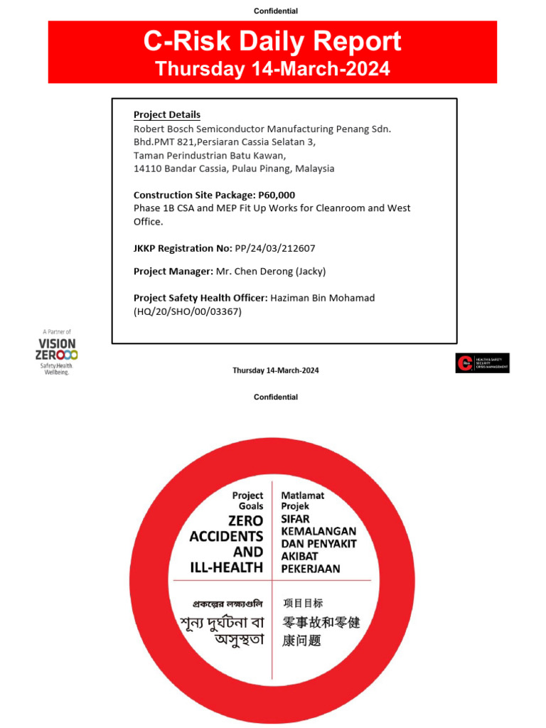 Daily Safety Observation Report | PDF | Occupational Safety And Health ...