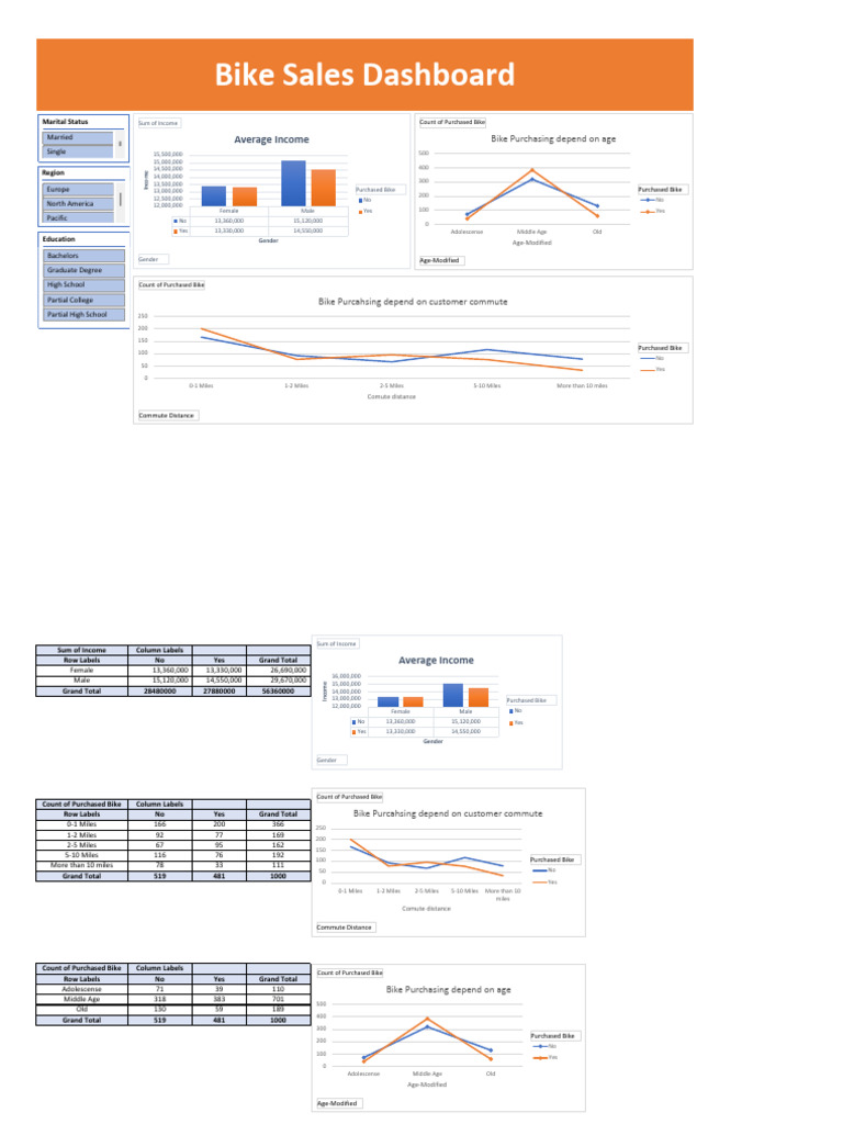 Bike Sales Analysis by Demographics | PDF | Commuting