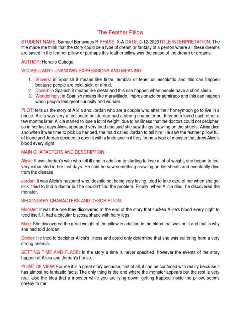 The Feather Pillow | PDF | Mystery, Thriller & Crime Fiction