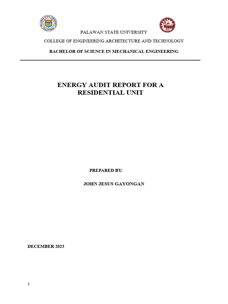 Energy Audit | PDF | Energy Conservation | Efficient Energy Use