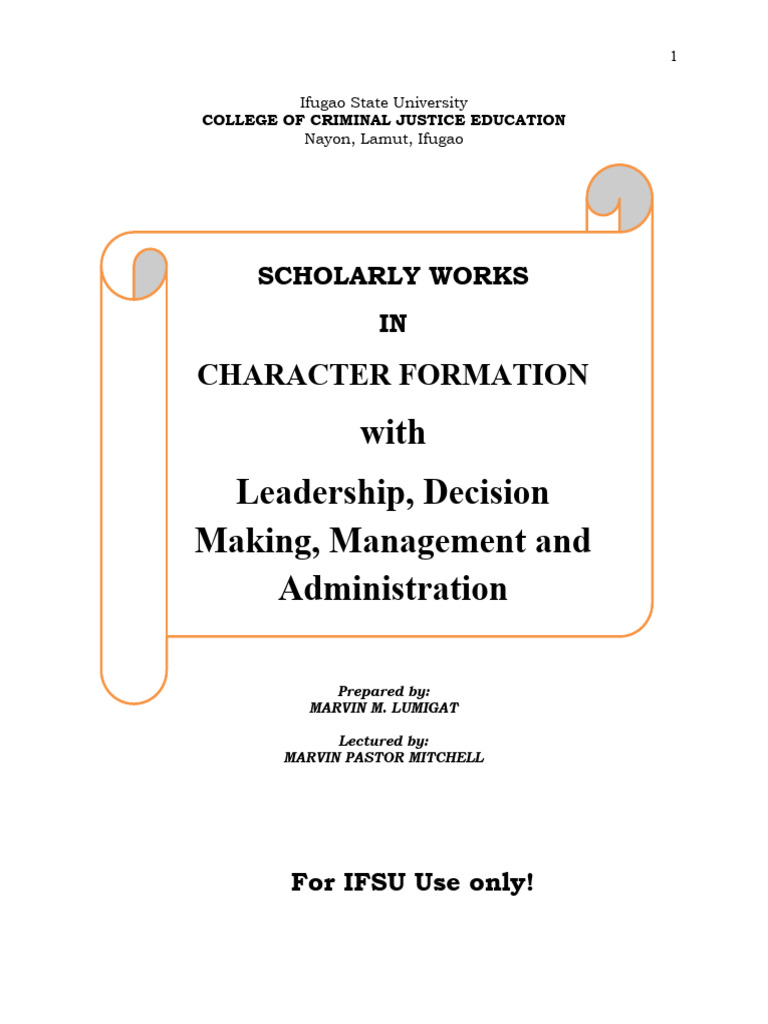 Character Formation in Leadership Education | PDF | Leadership | Motivation