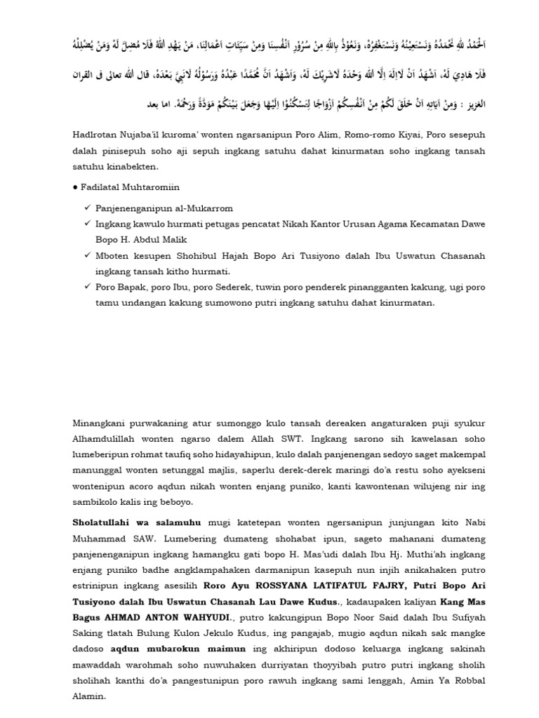 MC Akad Mbak Rossy | PDF