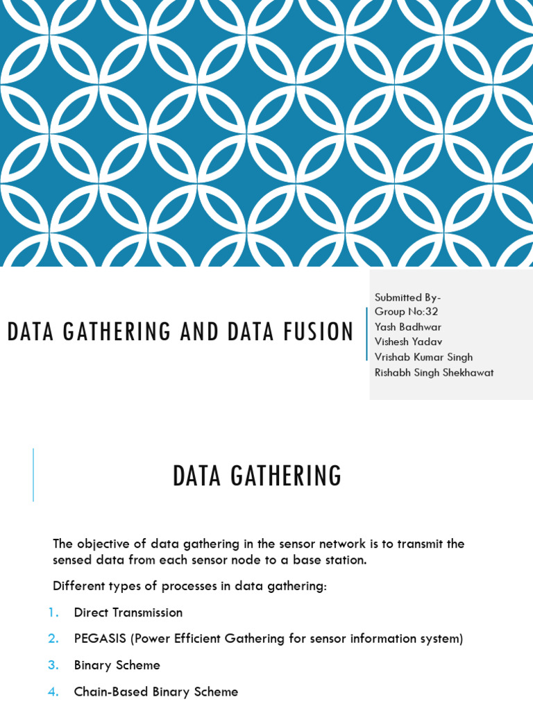 Data Gathering, Data Dissemination and Data Fusion | PDF | Computer ...