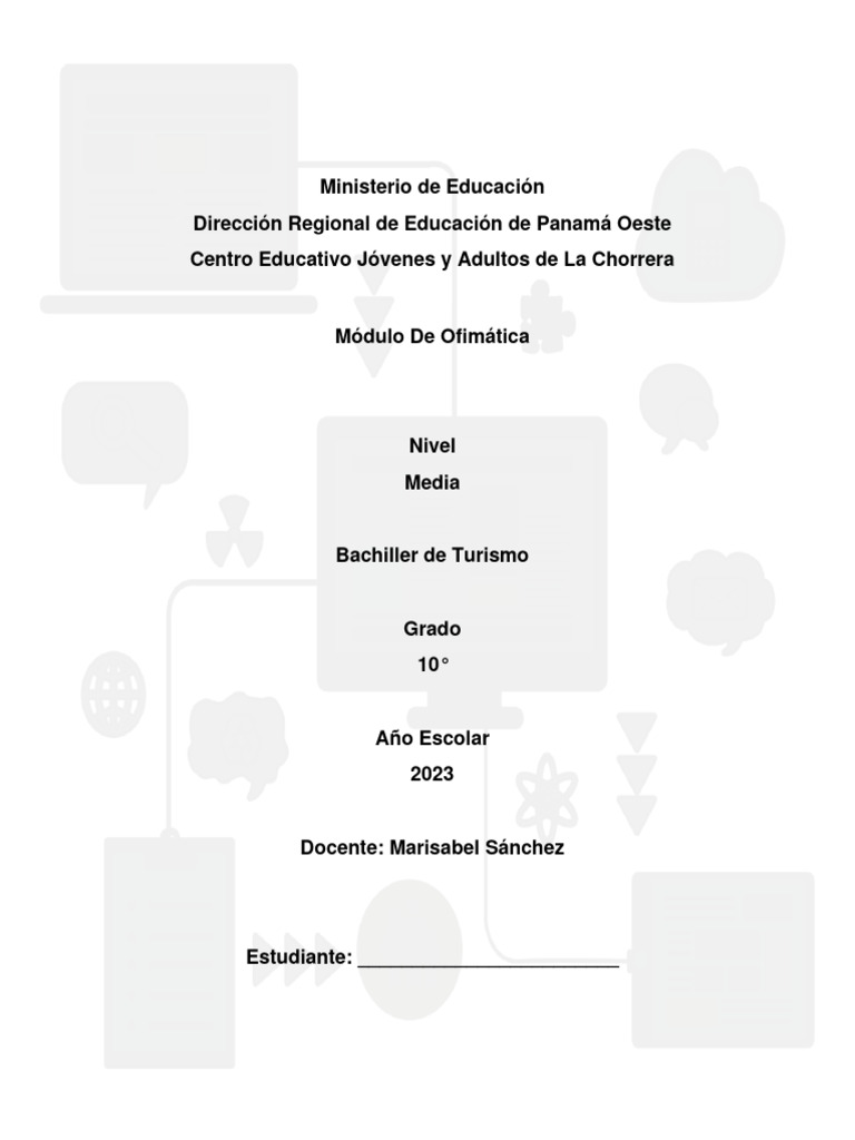 Modulo Ofimatica 10° | PDF | Interfaz de usuario | Interfaces gráficas de usuario