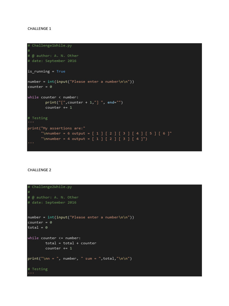 LA37 - While Loop - All Challenges | Download Free PDF | Control Flow | Computer Programming