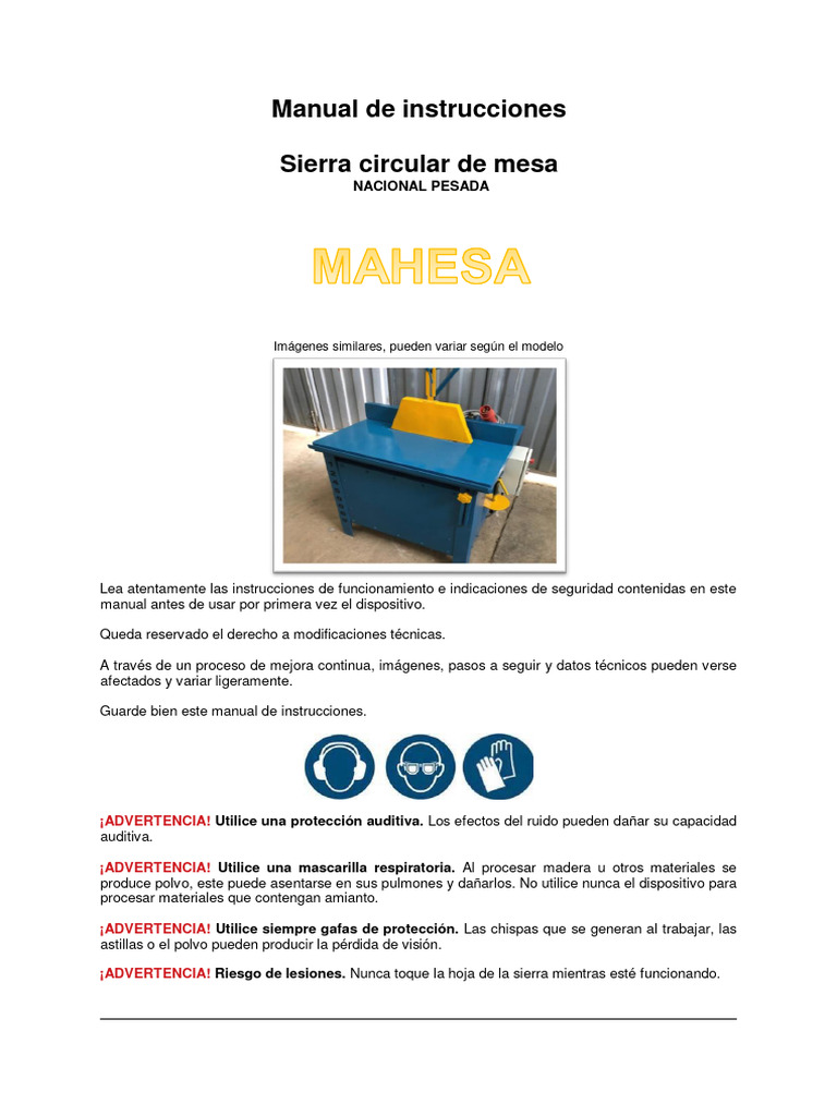 Manual de Uso Sc-2756 Mahesa | PDF | Enchufes y tomas de corriente alterna | Cambiar