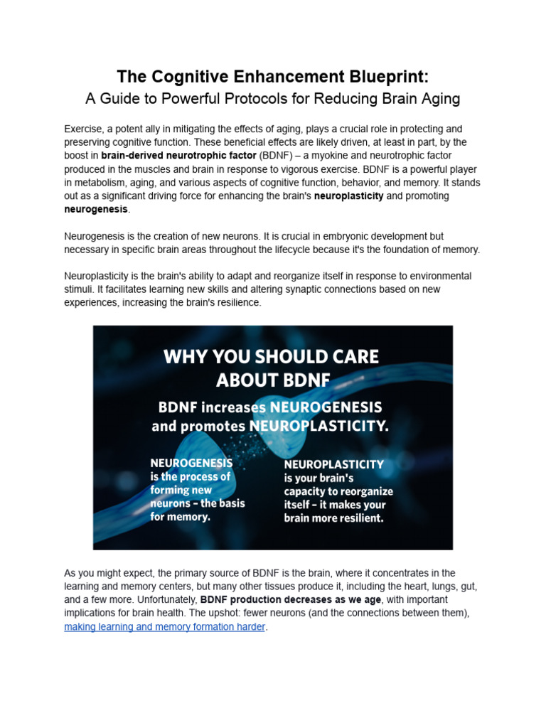 The Cognitive Enhancement Blueprint (BDNF Guide) | PDF | Omega 3 Fatty ...