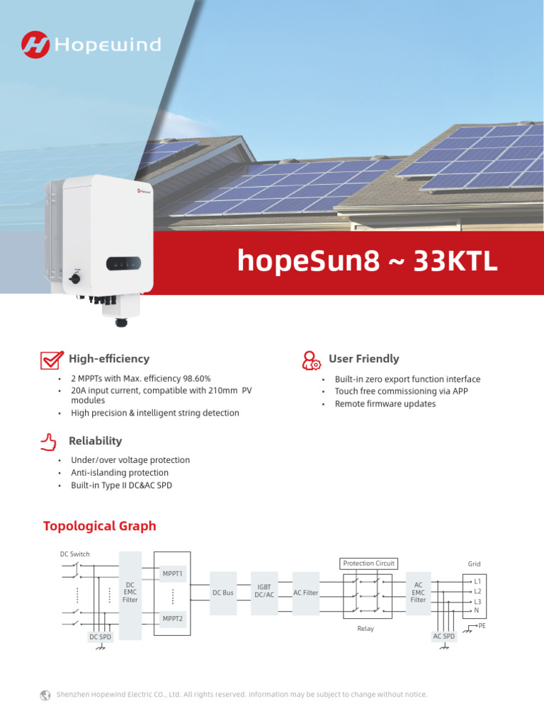 Hopewind 10kw On Grid Solar Inverter | PDF | Power Inverter | Power ...