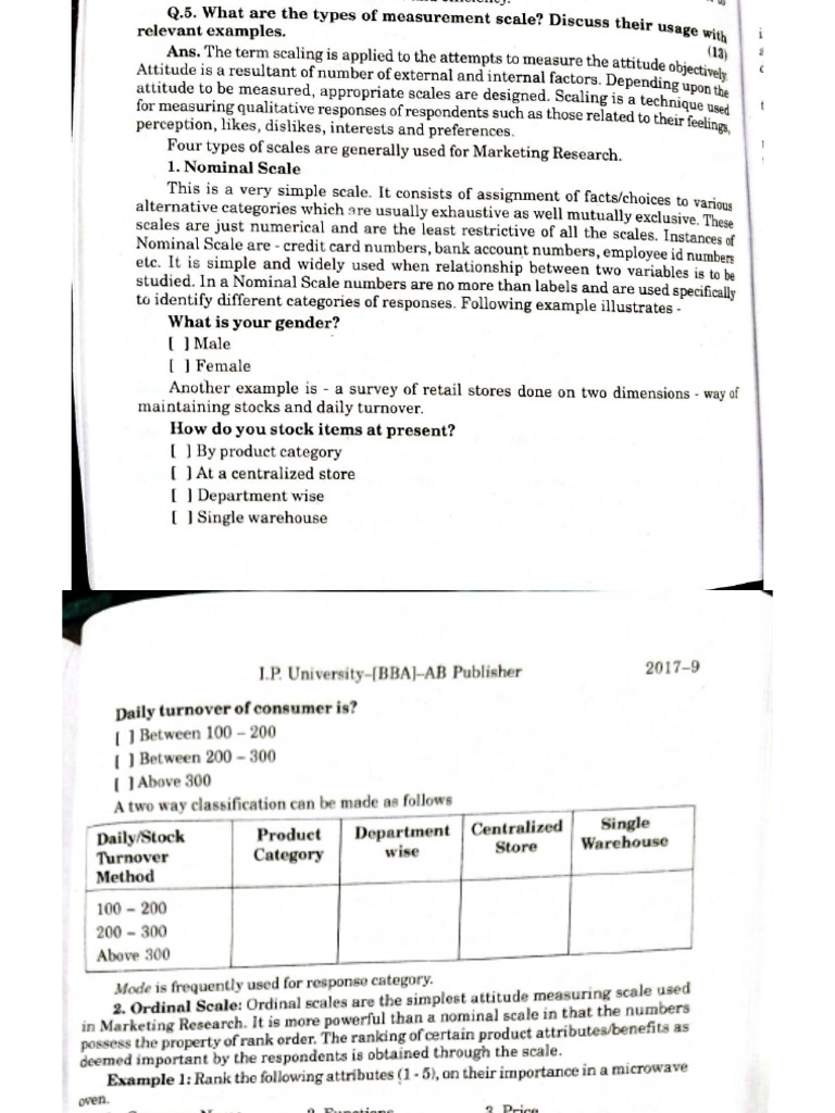 Measurement Scales | PDF