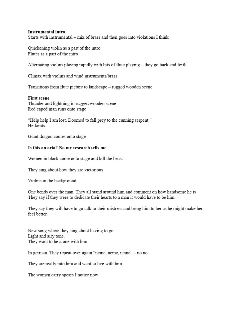 The Magic Flute Notes | PDF