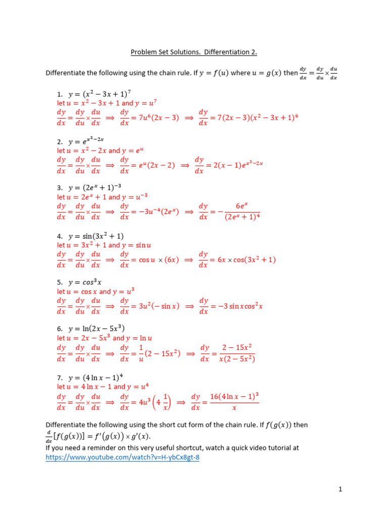 10 AA Applications of Chain Rule Problem Set Solutions JP | PDF ... 10 AA Applications of Chain Rule Problem Set Solutions JP | PDF ...