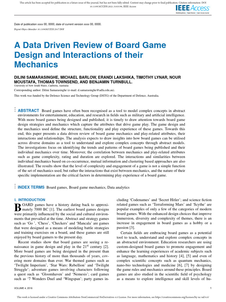 A Data Driven Review of Board Game Design and Interactions of Their ...