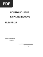 Portfolio Template Filipino Sa Piling Larang | PDF
