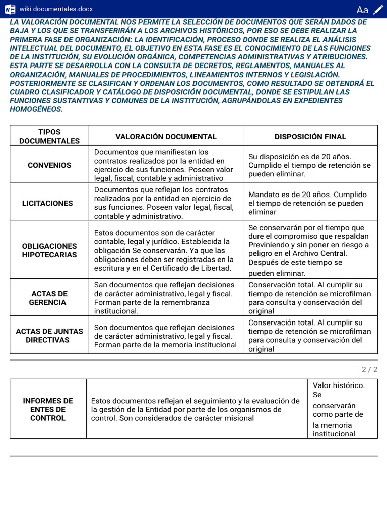 Wiki Documentales - Docx - Microsoft Word Online | PDF