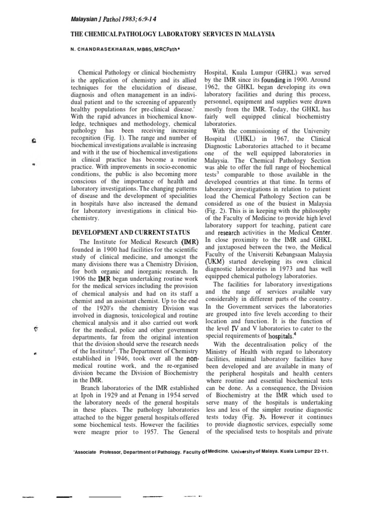 The Chemical Pathology | Download Free PDF | Pathology | Medical Laboratory