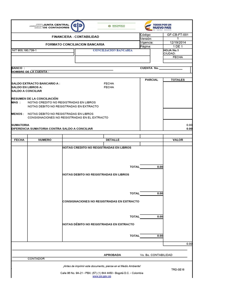 Form Conc Bancaria | PDF | Contabilidad | Dinero