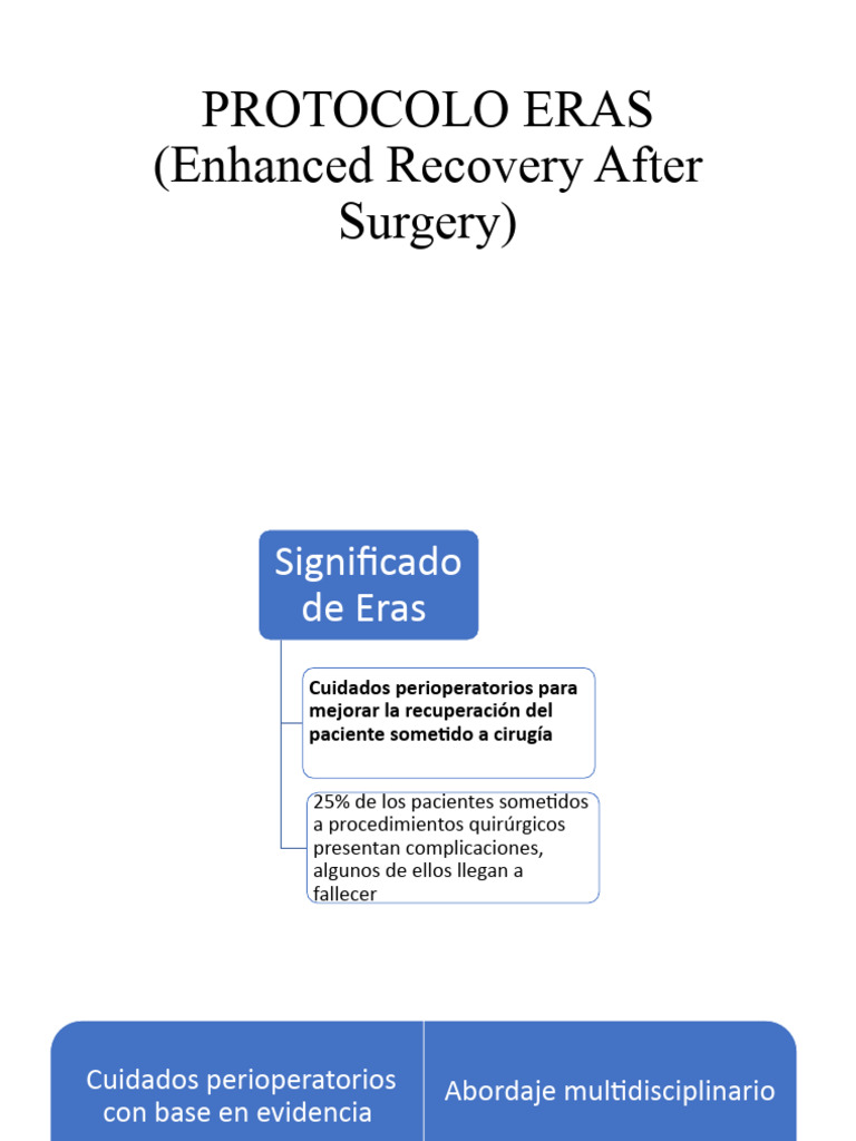 Protocolo ERAS: Mejora en Recuperación Quirúrgica | PDF ...