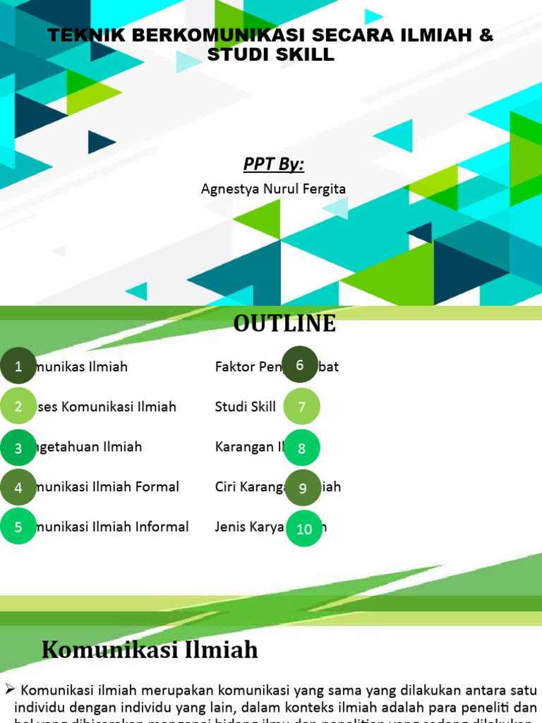 Teknik Berkomuniasi Secara Ilmiah & Studi Skill | PDF