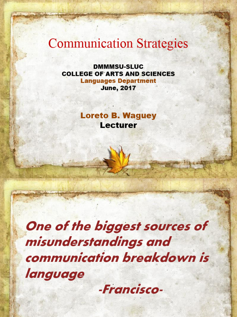 4 Communication Strategies | Download Free PDF | Communication ...
