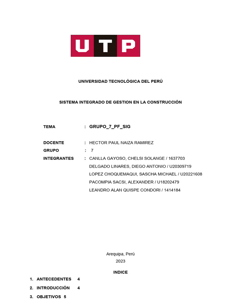 Trabajo Sig Final | PDF