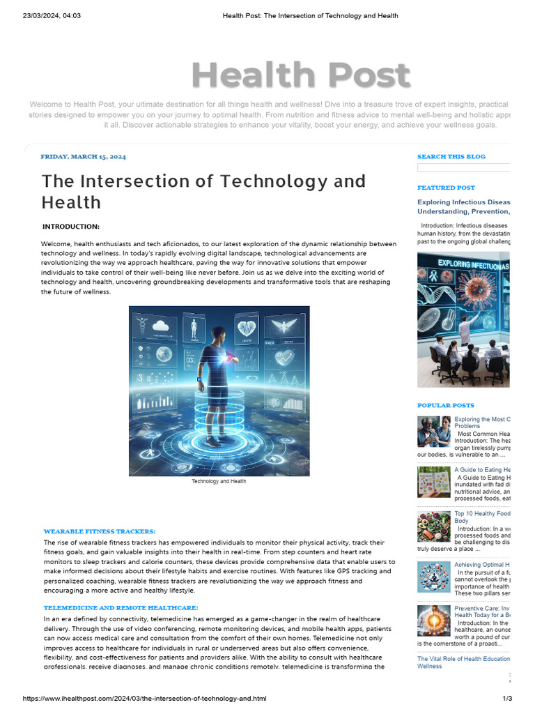 Tech Transforming Health & Wellness | PDF | Health Care | Artificial ...