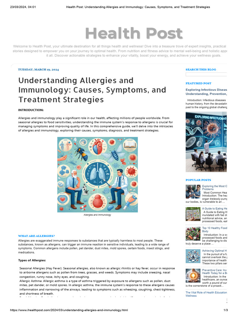 Understanding Allergies and Immunology_ Causes, Symptoms, And Treatment ...