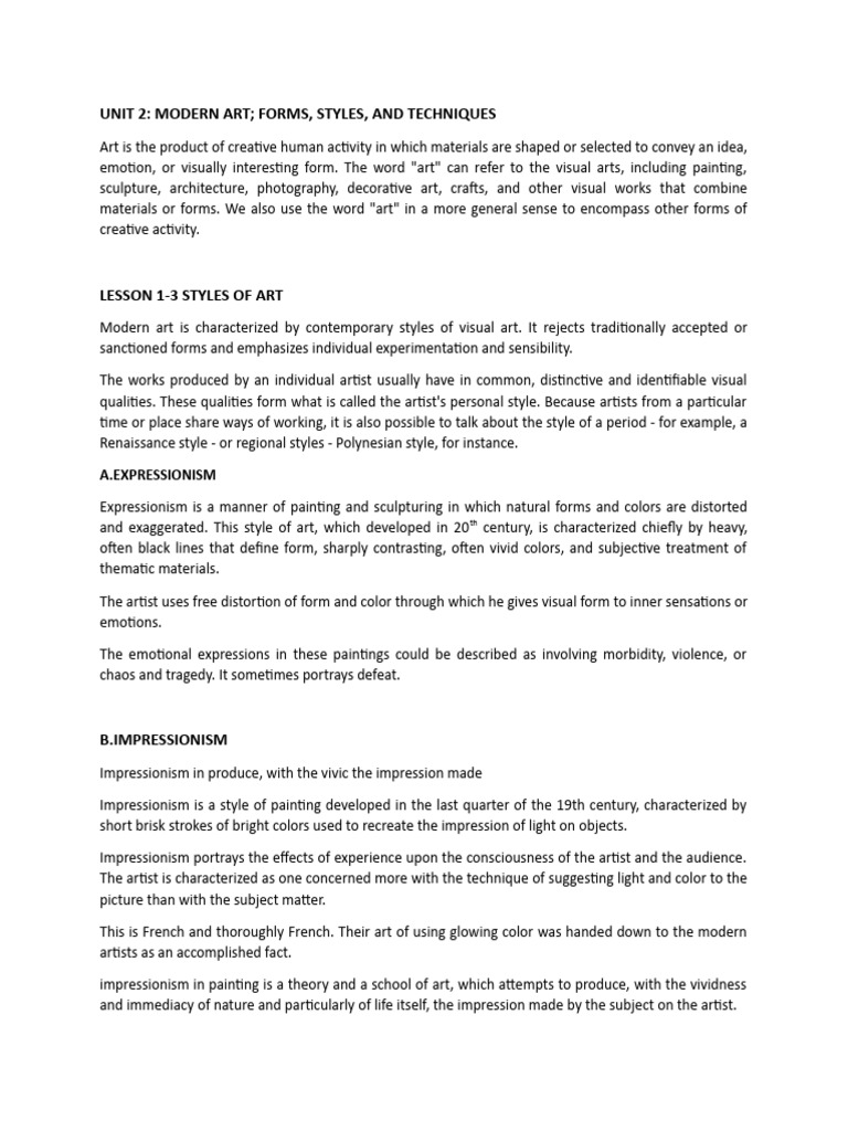 Arts Notes | Download Free PDF | Abstract Art | Image