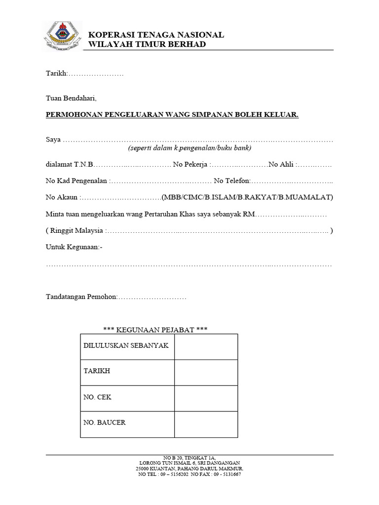Borang Sbk Pdf
