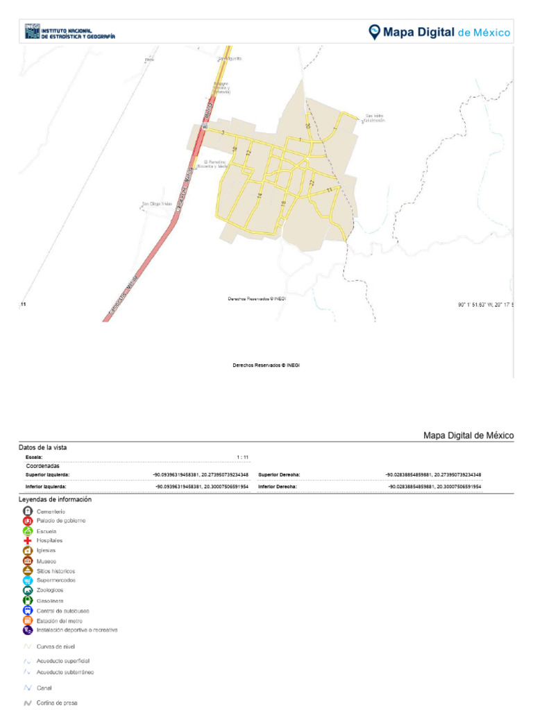 Mapa Digital de México INEGI V6 | PDF