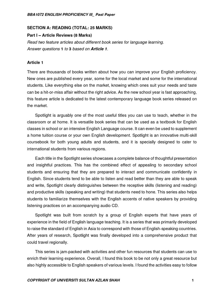 Past Paper Practice | PDF | Car | English Language