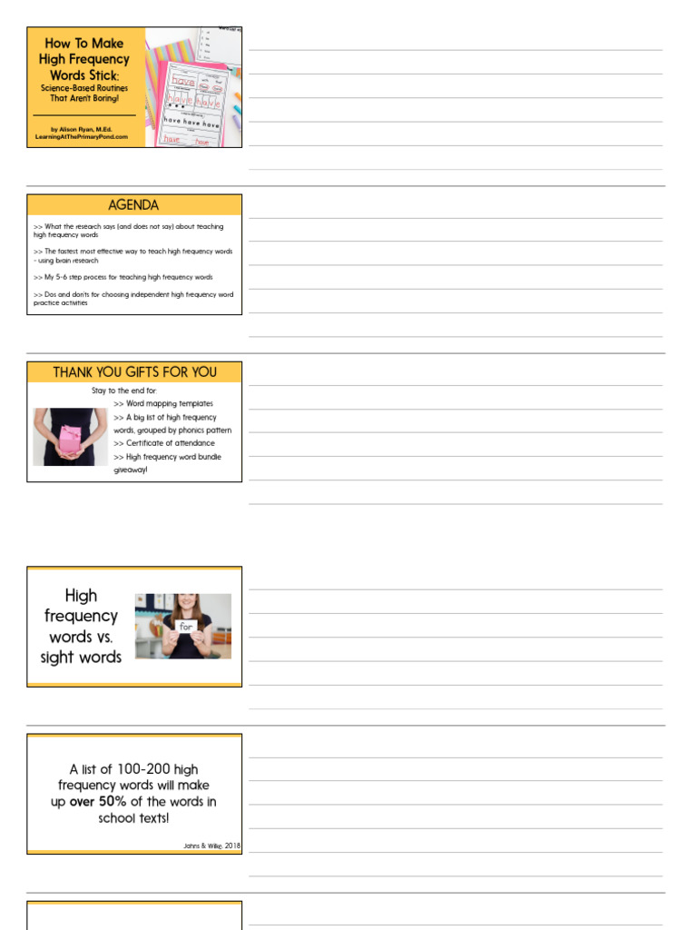 How To Make HFWs Stick SLIDES | PDF
